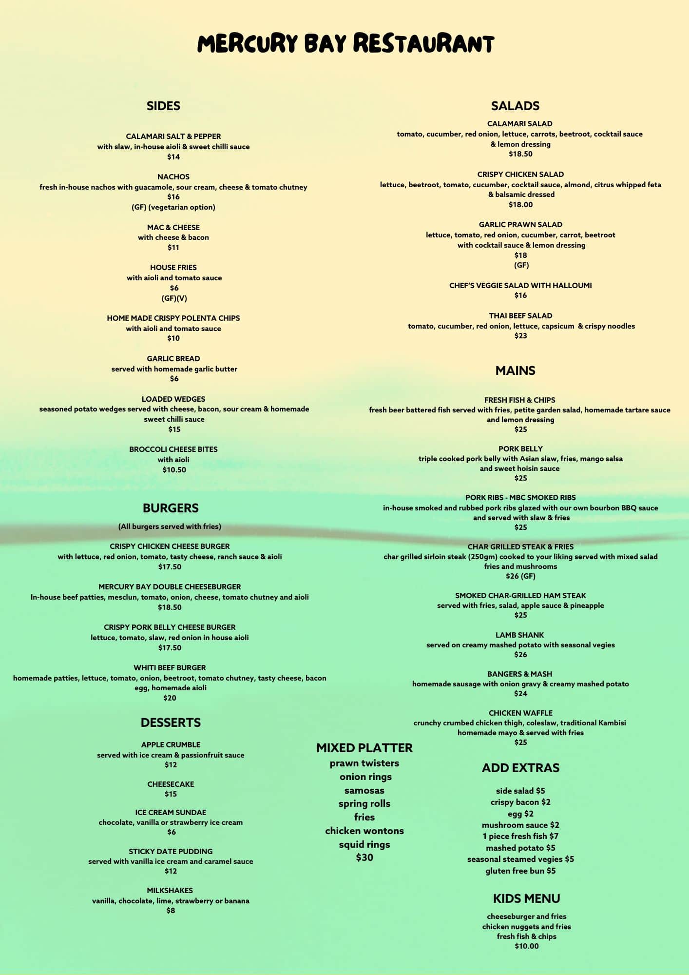 Restaurant | Mercury Bay Club